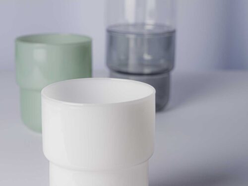 Multi colour stack glasses 250ml / 8.4 fluid ounces drinking glass