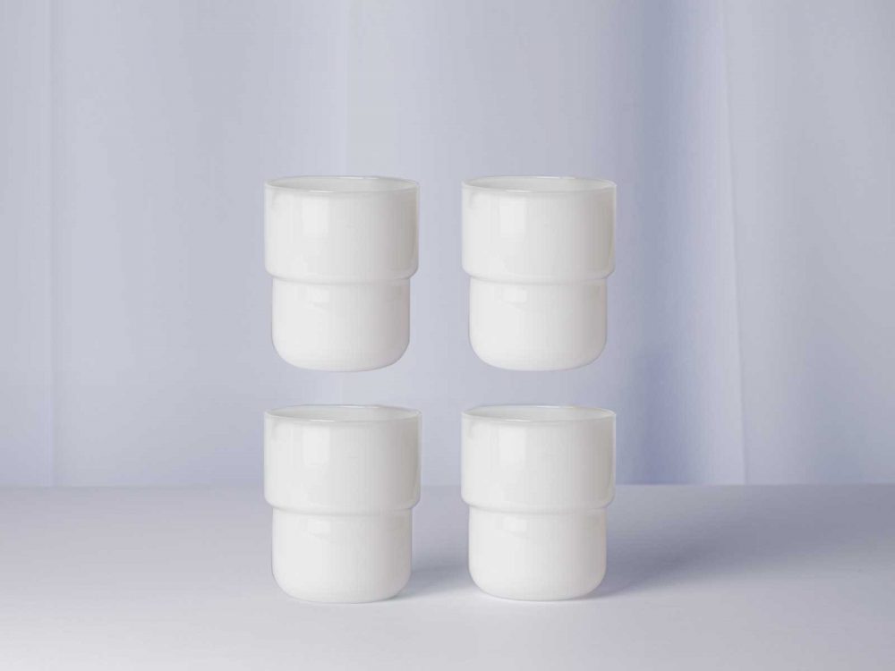 Multi colour stack glasses 250ml / 8.4 fluid ounces drinking glass