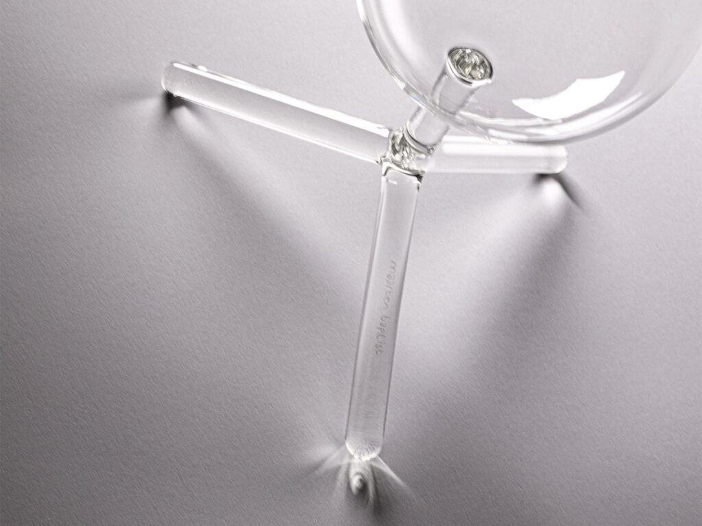 TRIPOD glass vase tall or small home decoration floral arrangements